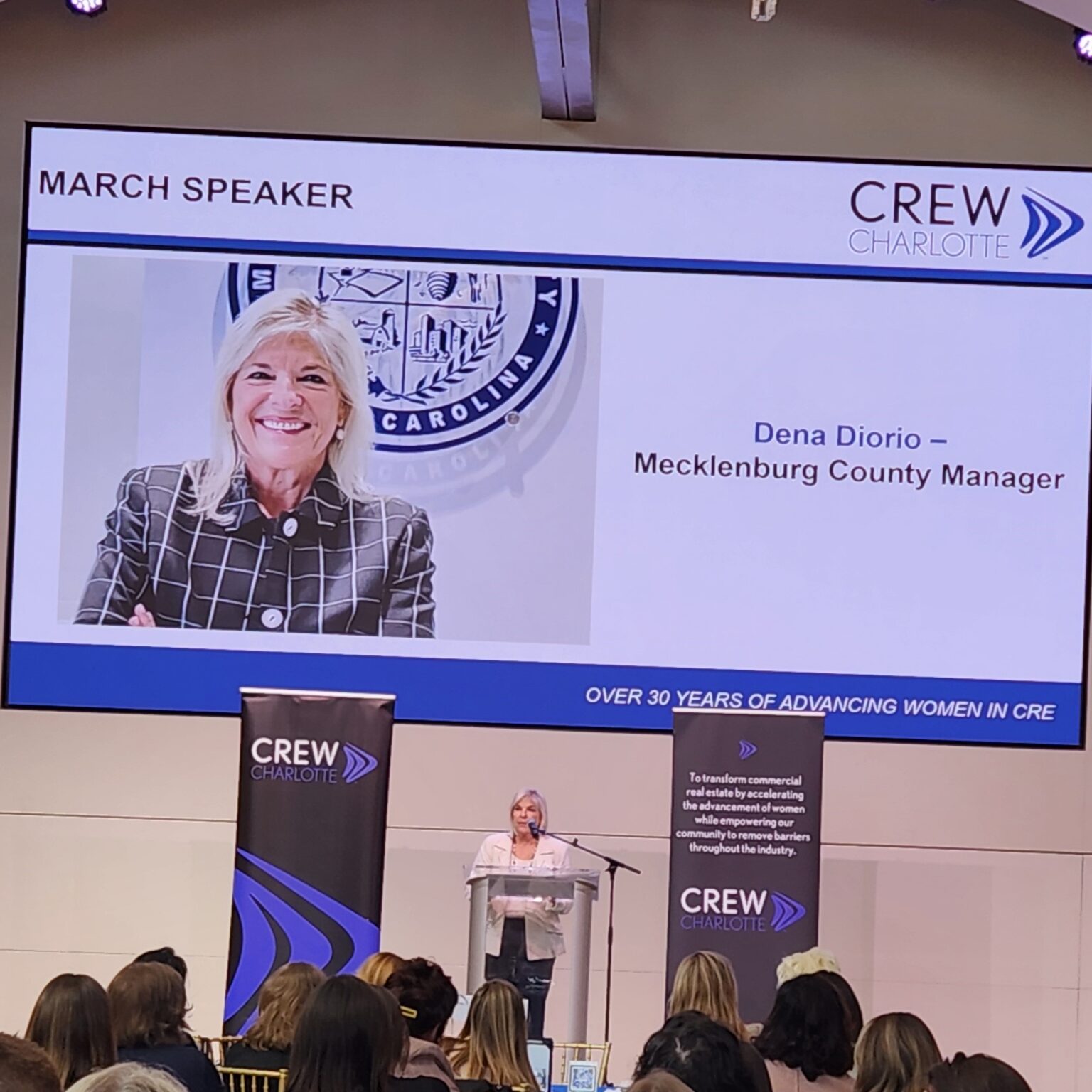 March 2025 Luncheon with Mecklenburg County Manager Dena Diorio – Crew ...
